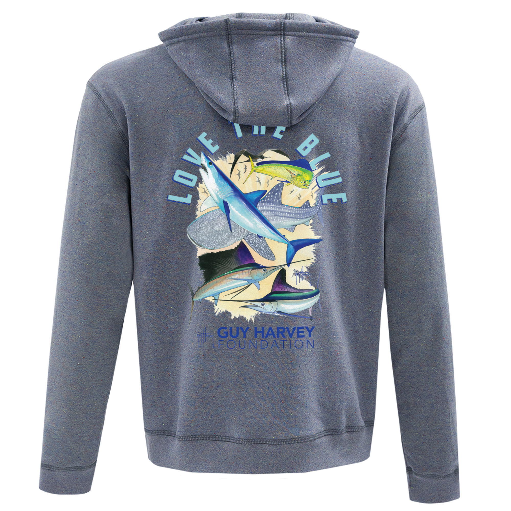 Guy Harvey Foundation Love the Blue Zip Hoodie – Recover Brands